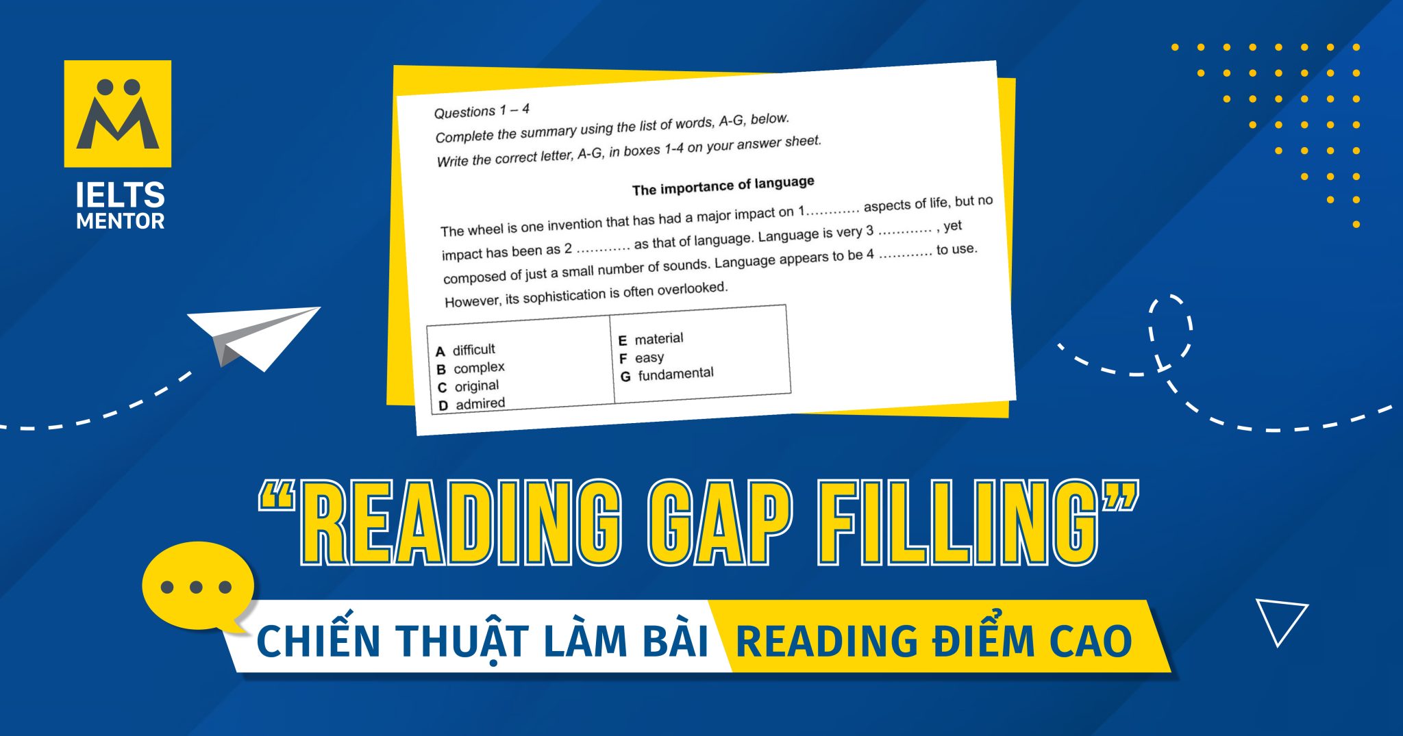 Reading Gap Filling trong IELTS Reading - Chiến thuật làm bài điểm cao ...