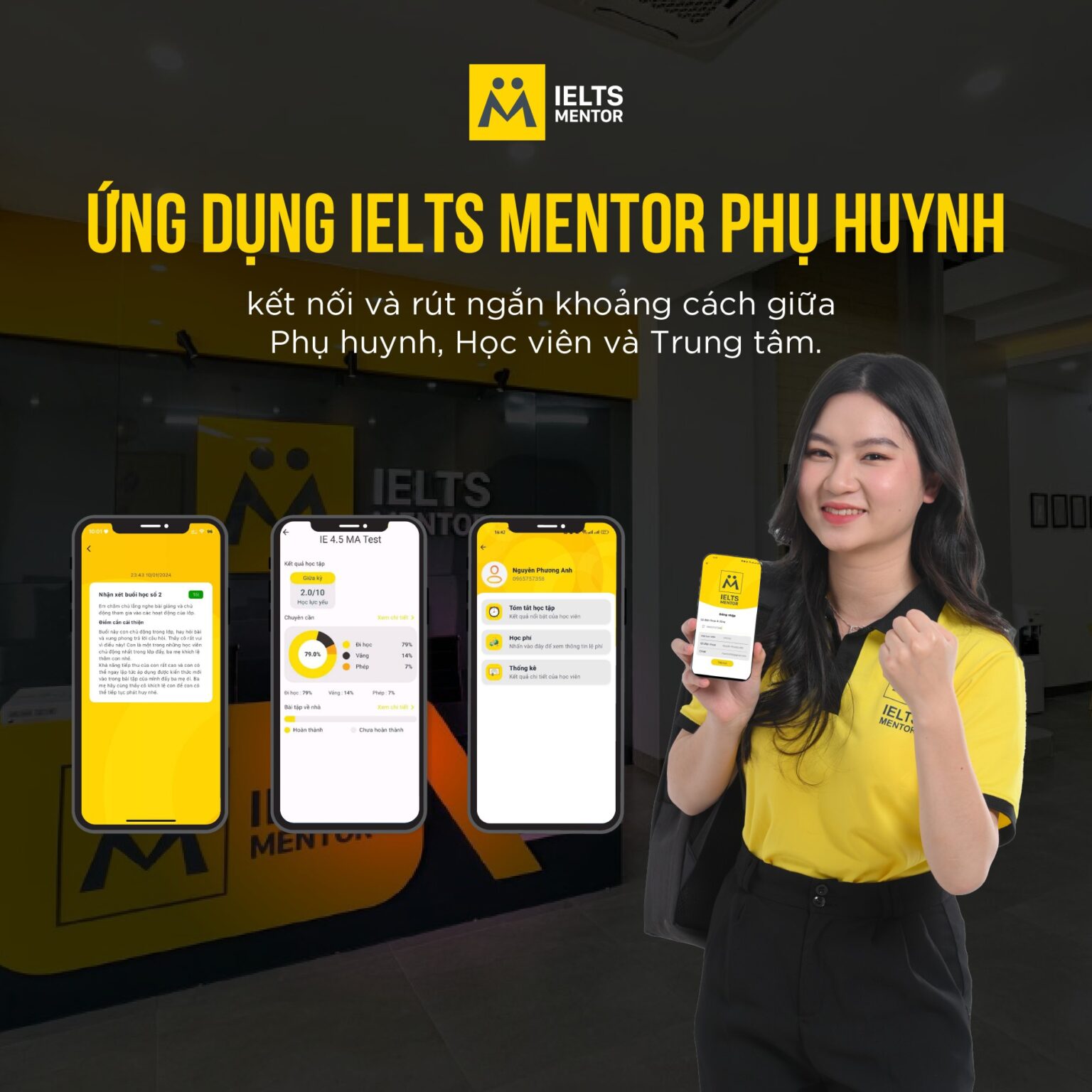 Ứng dụng IELTS Mentor Phụ huynh - IELTS Mentor